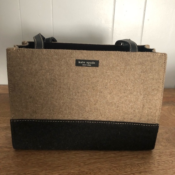 kate spade | Bags | Kate Spade Brownoatmeal Wool Samthe Original | Poshmark